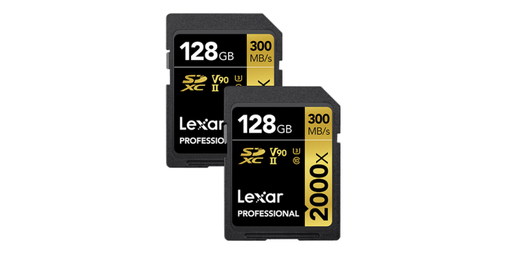 Lexar 128GB Professional 2000x UHS-II SDXC Memory Card (2-Pack) - Canon ...